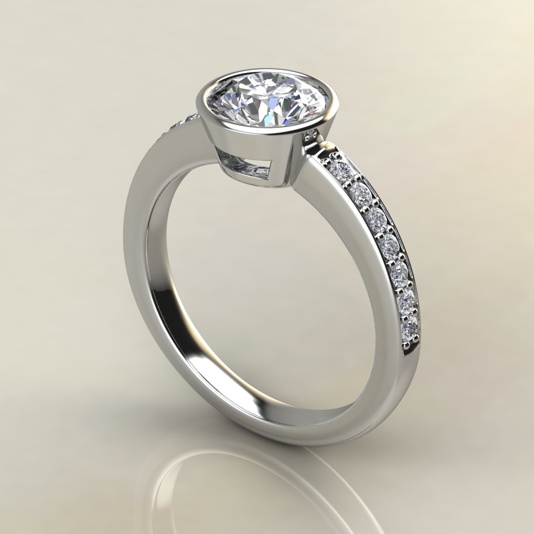 Basel Round Cut Lab Created Diamonds Engagement Ring - Yalish Diamonds